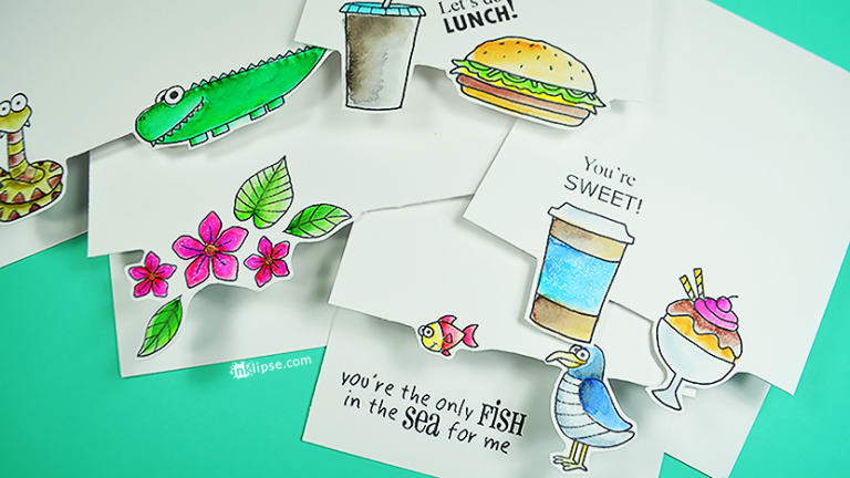 Stamped Edge Cutout Cards - Inklipse