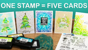 5 Cards 1 Stamp – Easy Stamping Techniques! - Inklipse
