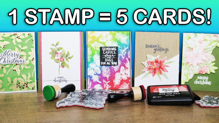 5 Cards 1 Stamp Set – Easy Christmas Cards! - Inklipse